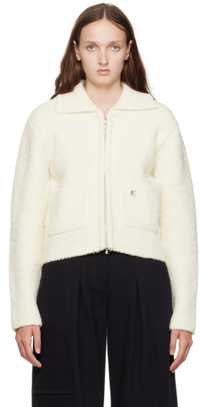 LOW CLASSIC - Off-White Zip-Up Jacket