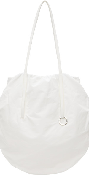 LOW CLASSIC - White Shirring String Bag