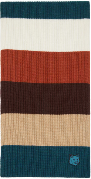 Maison Kitsuné - Multicolor Striped Scarf