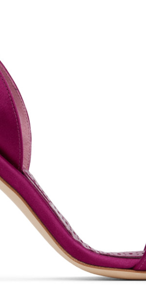 Manolo Blahnik - Pink Lamisan Heeled Sandals