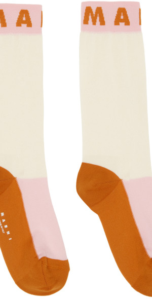 Marni - Off-White Colorblocked Socks