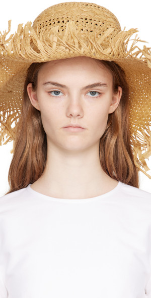 Marni - Tan Raffia Beach Hat