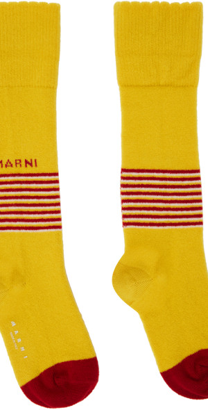 Marni - Yellow Striped Socks