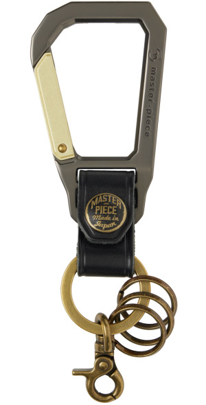 master-piece - Black & Gunmetal Lanyard Keychain