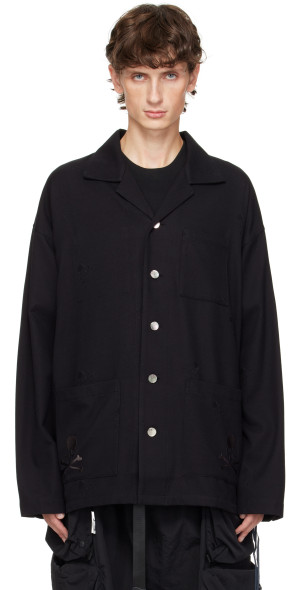 mastermind JAPAN - Black Flannel Shirt Jacket
