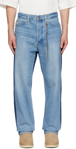 mastermind JAPAN - Blue & Navy D-Ring Jeans