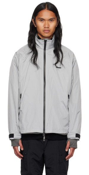 meanswhile - Gray Overwrap Jacket