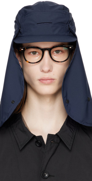 meanswhile - Navy Feather Smooth Shade Cap