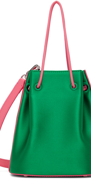 Medea - Green & Pink Mini Bucket Bag