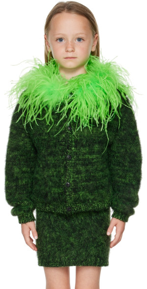 Mimi Wade - SSENSE Exclusive Kids Green Slime Cardigan