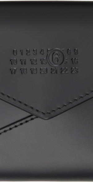 MM6 Maison Margiela - Black Leather Flap Wallet
