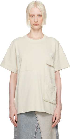 MM6 Maison Margiela - Off-White Flap Pocket T-Shirt