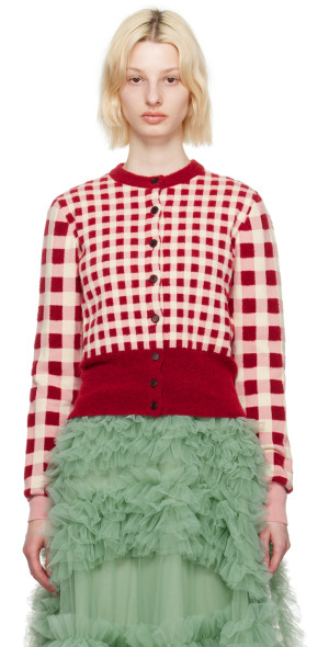 Molly Goddard - Red & Pink Toni Cardigan