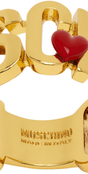 Moschino - Gold Heart Logo Ring