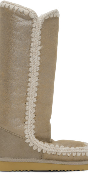 Mou - Beige 40 Shearling Boots
