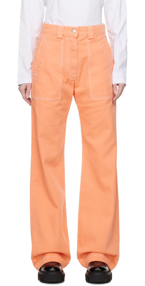 MSGM - Orange Baggy Jeans