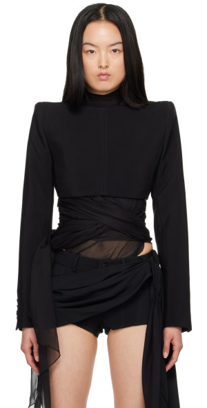 Mugler - Black Backless Blazer
