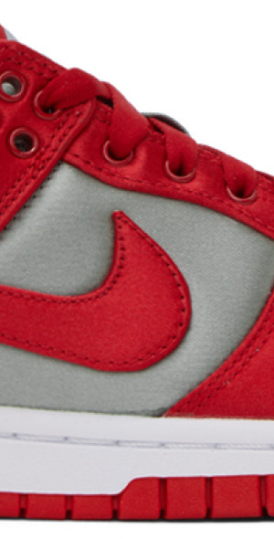 Nike - Gray & Red Dunk Low Sneakers