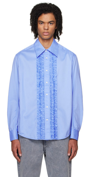 NVRFRGT - Blue Ruffle Shirt