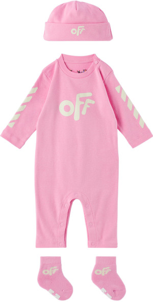 Off-White - Baby Pink Rounded Three-Piece Set