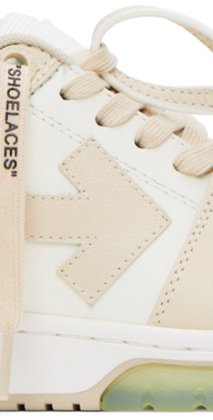Off-White - Beige & White Out Of Office Sneakers