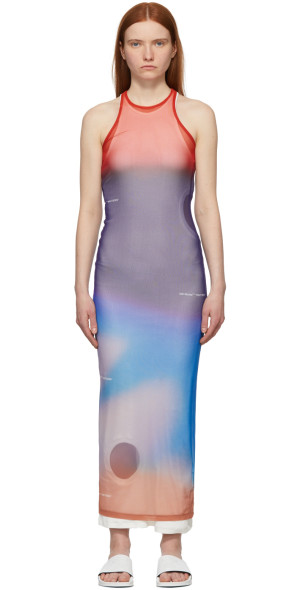 Off-White - Multicolor Blurred Rowing Dress
