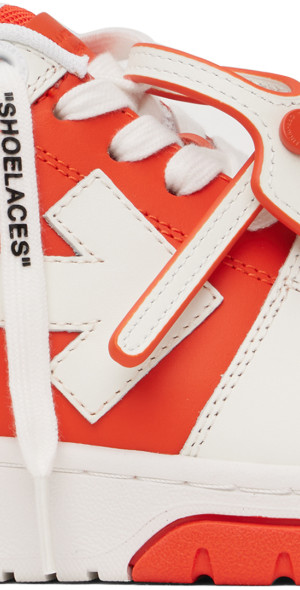 Off-White - Orange & White Out Of Office Sneakers