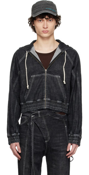 Ottolinger - Black Multiline Denim Jacket