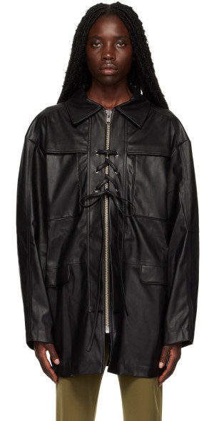 Paris Georgia - Black Lara Faux-Leather Jacket