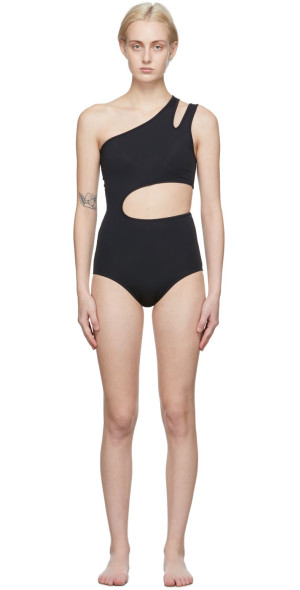 Pushbutton - SSENSE Exclusive Black Cut-Out Bodysuit