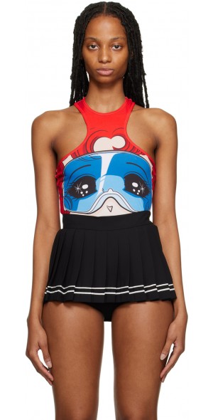 Pushbutton - SSENSE Exclusive Red Goggle Girl Tank Top