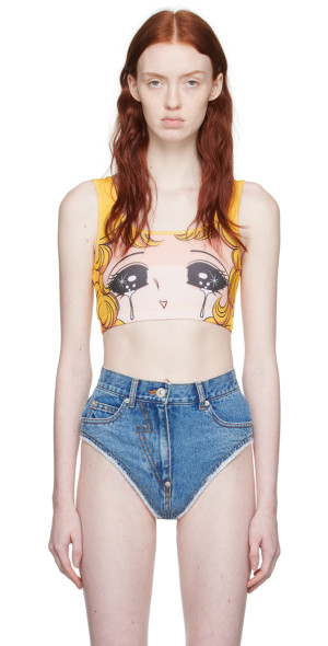 Pushbutton - Yellow Crying Girl Tank Top