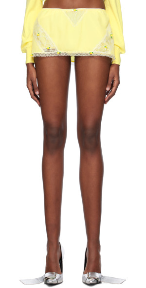 Pushbutton - Yellow High Waisted Skort