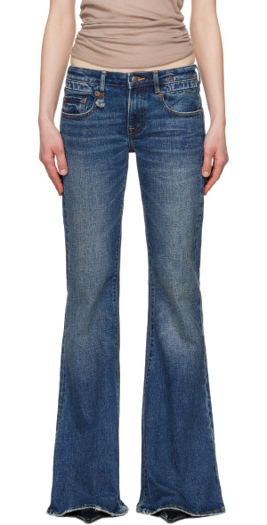 R13 - Blue Overflow Boy Flare Jeans