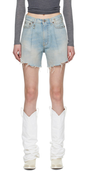 R13 - SSENSE Exclusive Blue Damon Denim Shorts