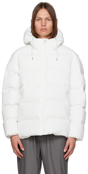 RAINS - White Alta Puffer Jacket