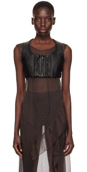 Recto - Black Motorcycle Bustier Vest