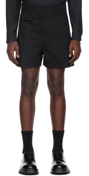 Recto Navy Pin Tuck Shorts