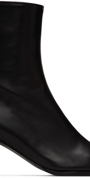 Reike Nen - Black Cube Heel Basic Boots