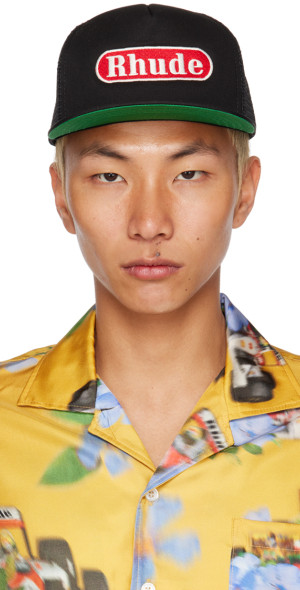 Rhude - Black & Red Pit Stop Trucker Cap