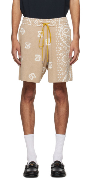 Rhude - Tan Bandana Shorts
