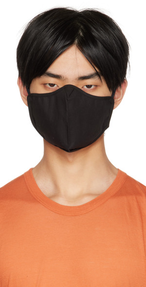 Rick Owens - Black Self-Tie Face Mask