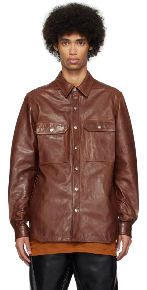 Rick Owens - Brown Lido Leather Jacket