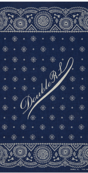 RRL - Blue Concha Bandana Scarf