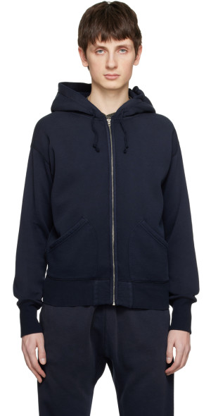 RRL - Navy Full-Zip Hoodie