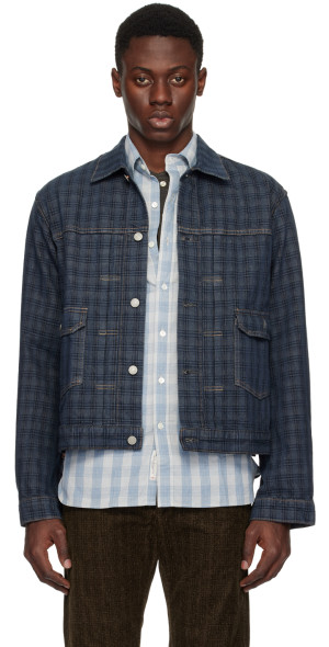 RRL - Navy Jacquard Denim Jacket