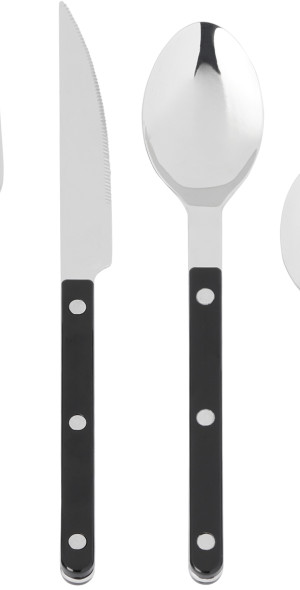 Sabre - Black Bistrot Solid Flatware Set, 4 pcs