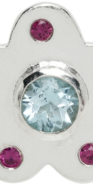 Shana Cave - SSENSE Exclusive Silver Blue Raspberry Ring