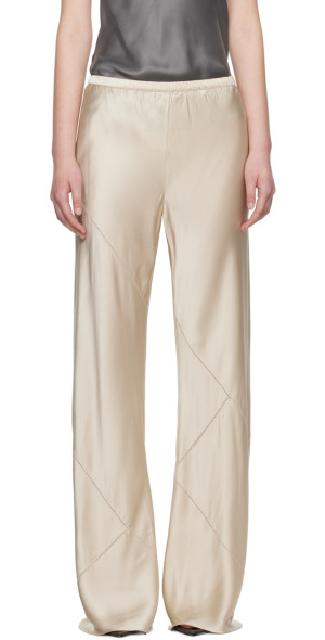 Silk Laundry - Off-White Splice Lounge Pants