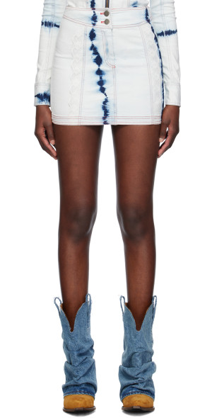 Sinead Gorey - Blue Lace Denim Miniskirt